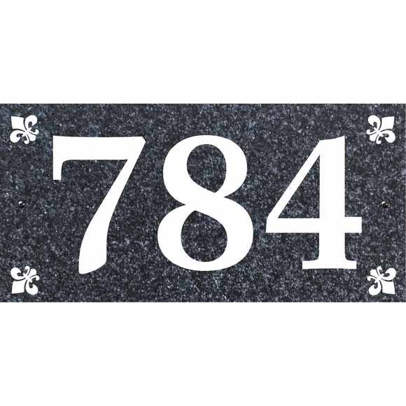 Custom Faux Granite Stone Address Plaque