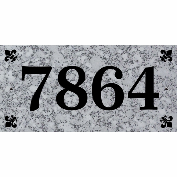Custom Faux Granite Stone Address Plaque