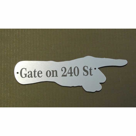 Custom Hand Shape Directional Sign With Pointing Finger