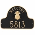 Address Plaque With Welcome On Top And Pineapple In Center - Arch Shape ...