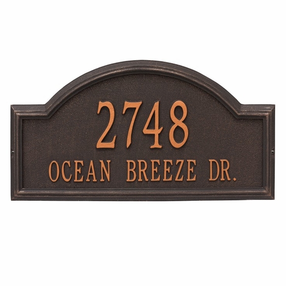 Custom Large Address Plaque With Two Lines