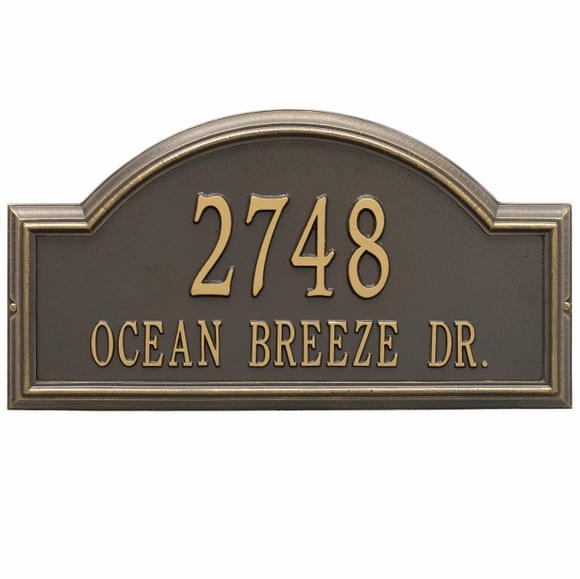 Custom Large Address Plaque With Two Lines