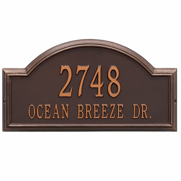 Custom Large Address Plaque With Two Lines