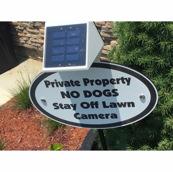 Custom Lawn Sign With Solar Light
