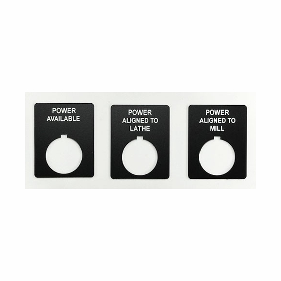 Custom Legend Plate for 22mm Push Buttons, Selector Switches or Indicators