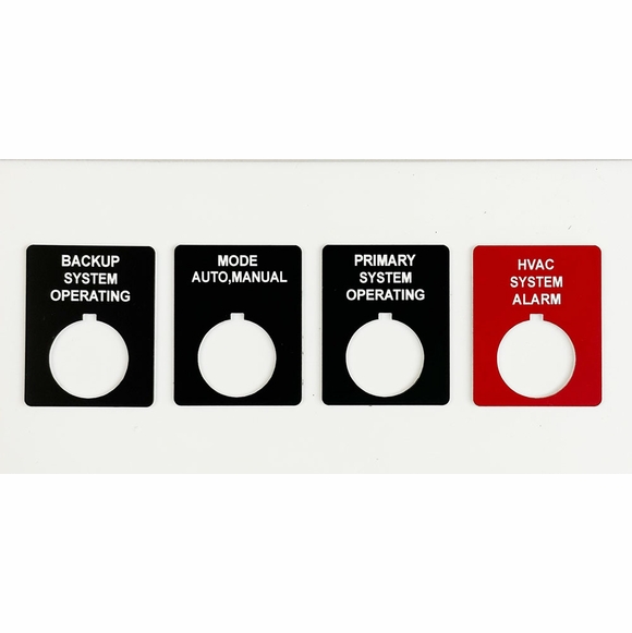 Custom Legend Plate for 22mm Push Buttons, Selector Switches or Indicators