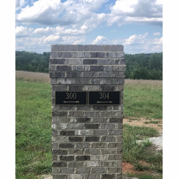 Custom Metal House Number Address Sign With Arrow Pointing Right or Left