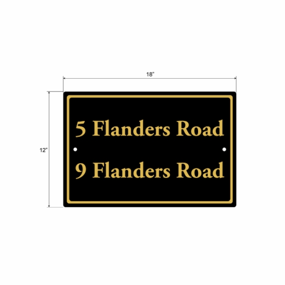 Custom Metal Sign For Address, Shared Driveway, Business Name ...