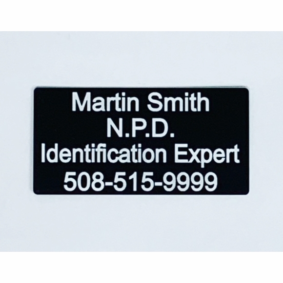 Custom Name Plate For Case and Box - Identification, Property Of ...