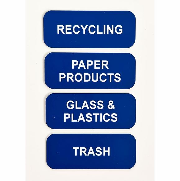 Custom Recycling and Trash Container Labels