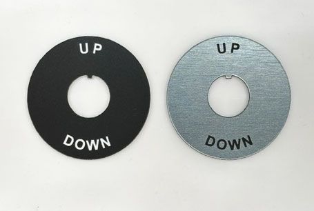 Custom Round Legend Plate for Toggle Switch or Indicator Lamp.