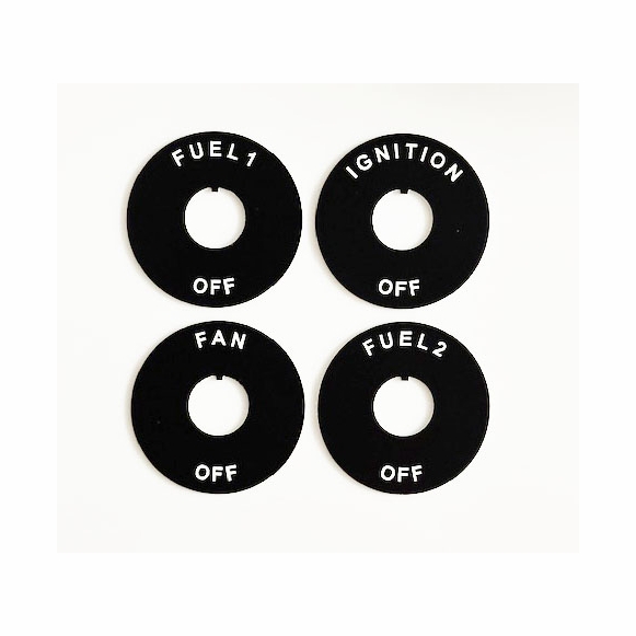 Custom Round Legend Plate for Toggle Switch or Indicator Lamp