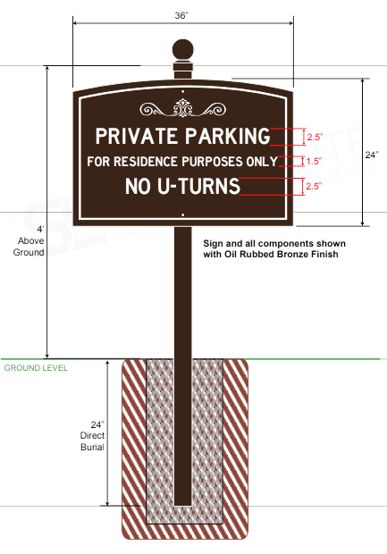Custom Sign For Parking, Entrance, Street Address, or Community Name ...
