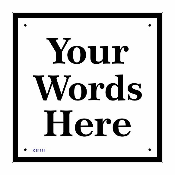 Custom Sign - Square Plaque With Up To 4 Lines of Your Words