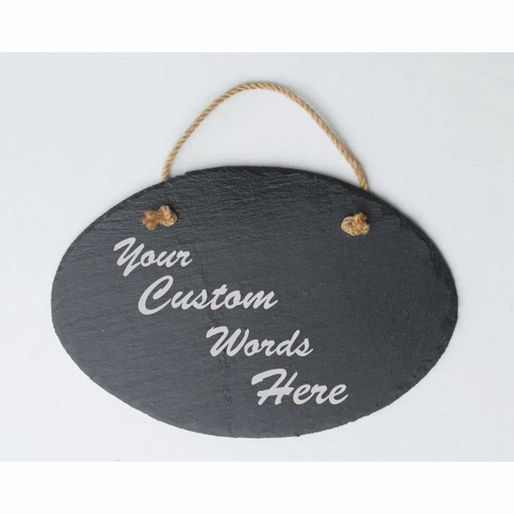 Custom Slate Sign - Personalized Plaque With Your Own Message - Hang on ...