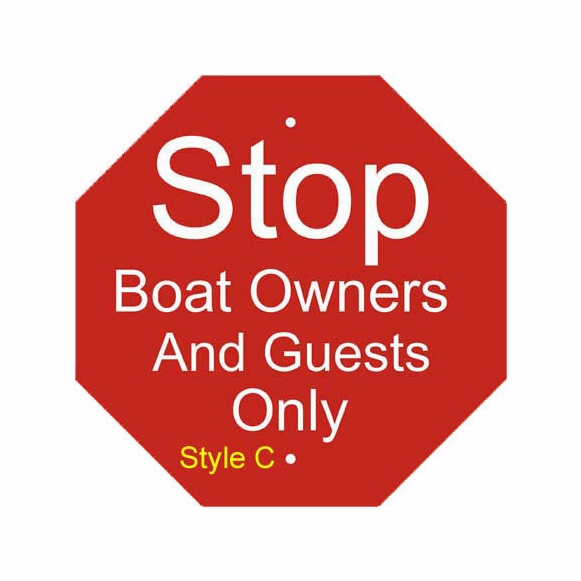 Custom Stop Sign Shape Property Information Sign or Octagon Address Plaque