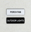 Lightswitch Labels - Custom Made Stick On Label To Mark Any Light or Switch