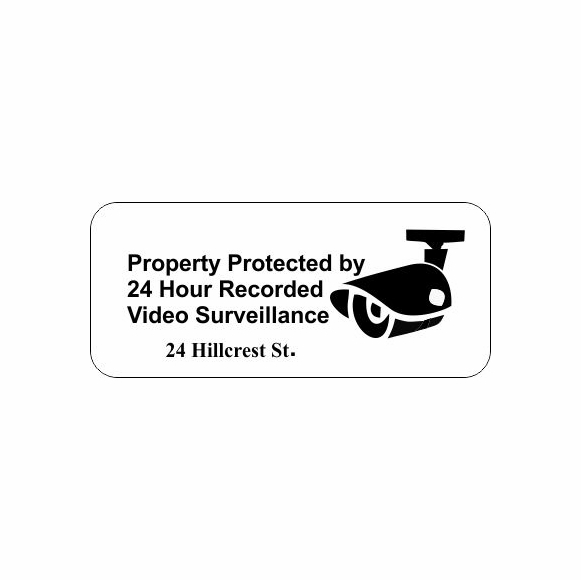Custom Video Surveillance Warning Sign Sticker