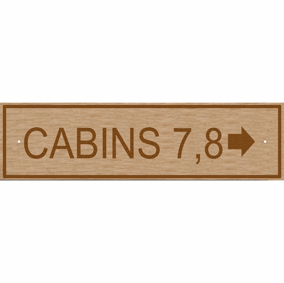 Custom Wooden Sign With Arrow For Building Number, Room Number, Cabin ...