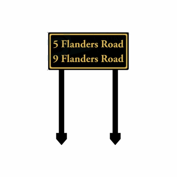 Custom Yard Sign With Lawn Stakes For House Number, Multi Unit or ...