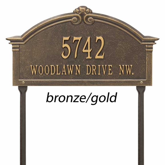 Lawn Mounted Address Sign with Arch