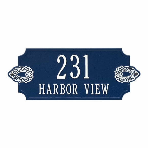 Decorative Number and Street Name Plaque