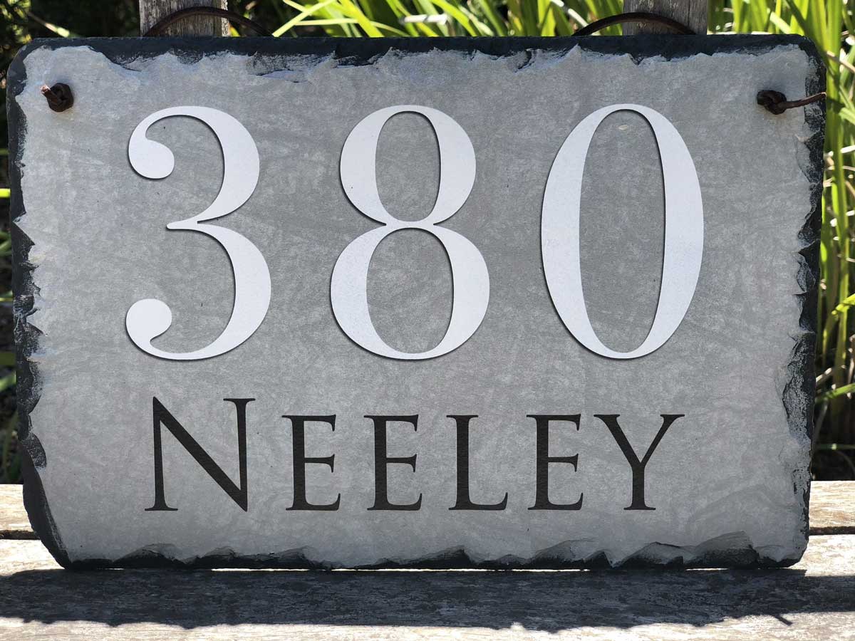 Decorative Slate Address Plaque