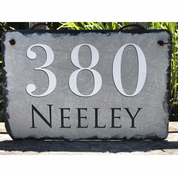 Decorative Slate Address Plaque