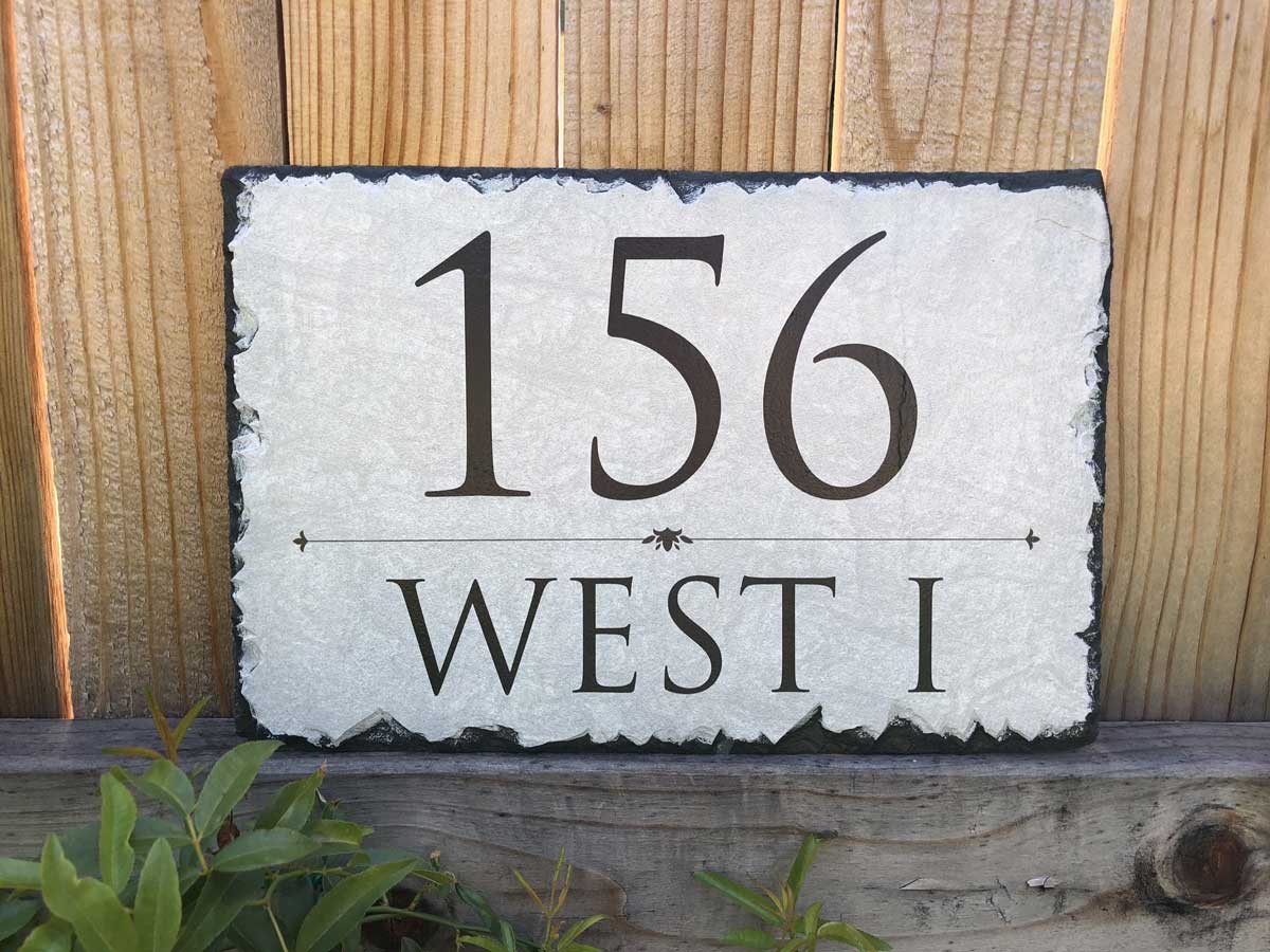Decorative Slate Address Plaque