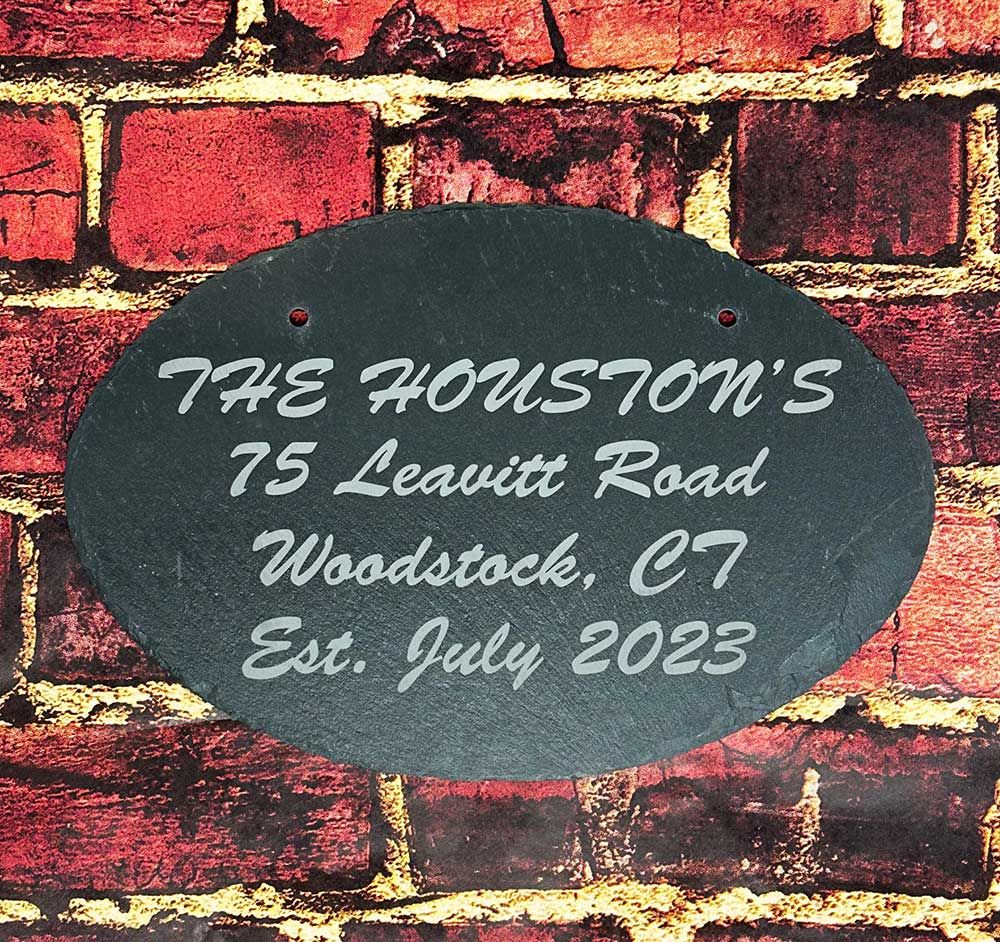 Dedicated In Memory Of Slate Plaque For Hanging or Wall Mount