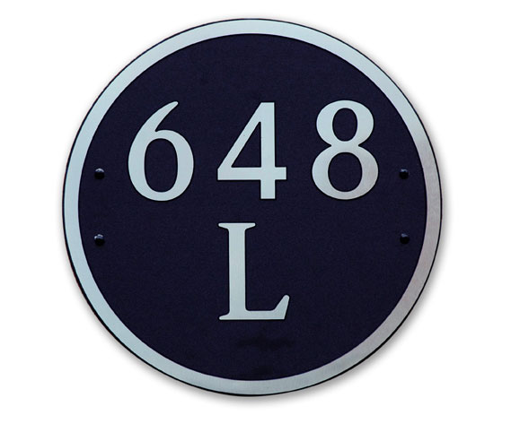Circle House Number Sign