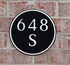 Circle House Number Sign