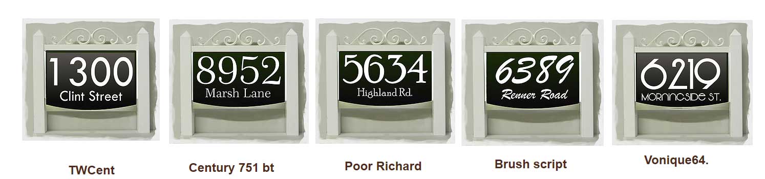 LED Lighted Yard Address Sign - Choose 120V, Low Voltage, or Solar