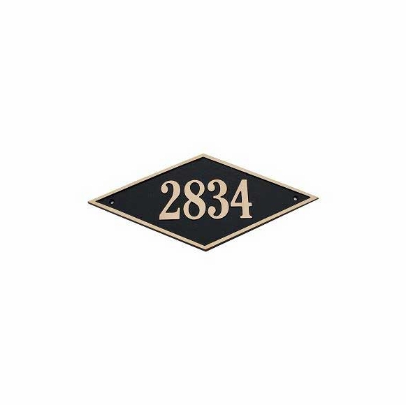 Diamond Shape House Number Sign