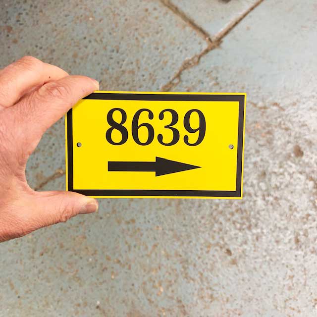 Direction Arrow Sign - Custom Plaque For Restroom, Entrance, Office ...