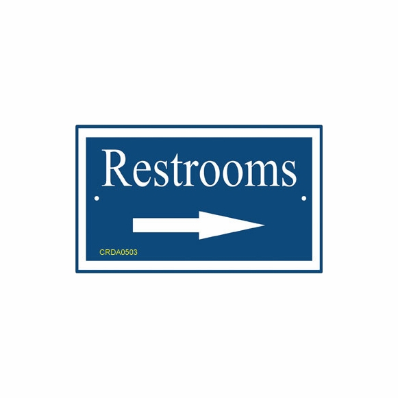 Direction Arrow Sign - Custom Plaque For Restroom, Entrance, Office ...