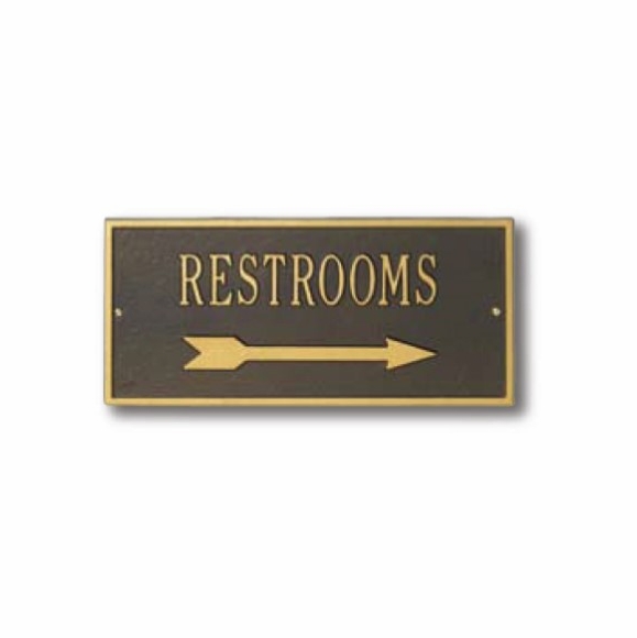 Directional Sign with Arrow - Custom Metal Plaque