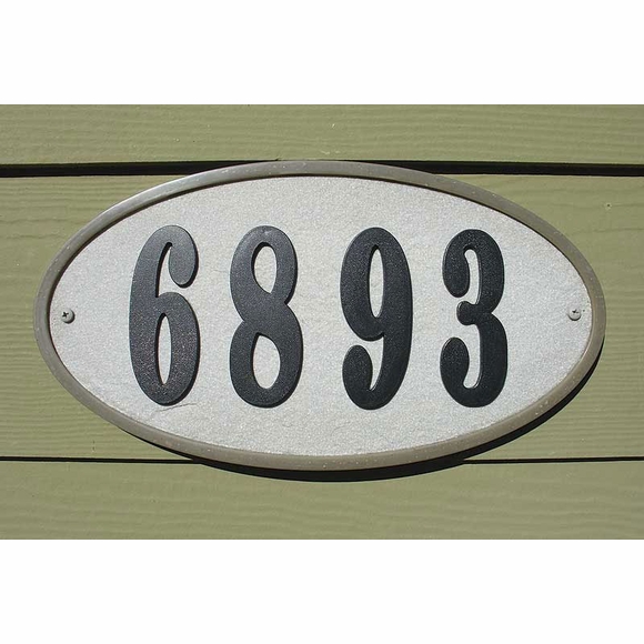 DIY House Number Sign - Crushed Stone & Resin - Choose Arch, Oval, or ...