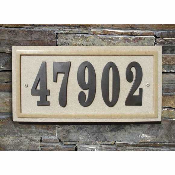 DIY House Number Sign - Crushed Stone & Resin - Choose Arch, Oval, or ...