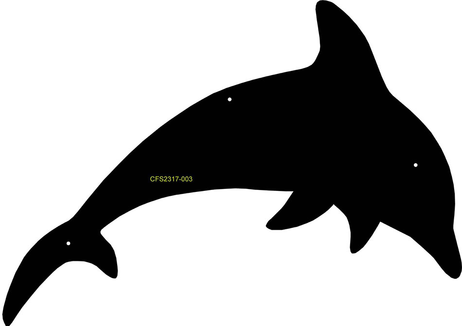 Dolphin Shape Wall Art Plaque