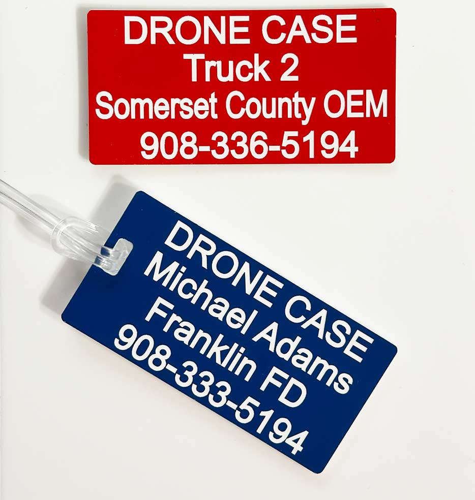 Drone Case or Bag Identification Label