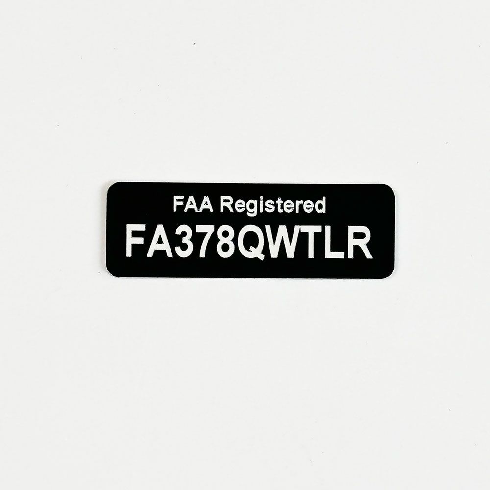Drone Registration Number Label - Permanent Adhesive Identification ...