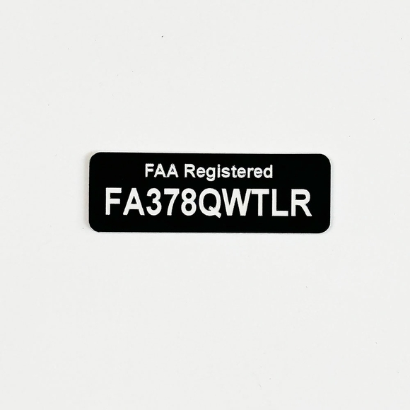 Drone Registration Number Label - Permanent Adhesive Identification ...