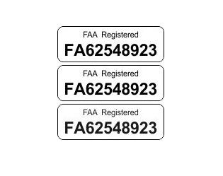 Drone Registration Number Label - Permanent Adhesive Identification ...