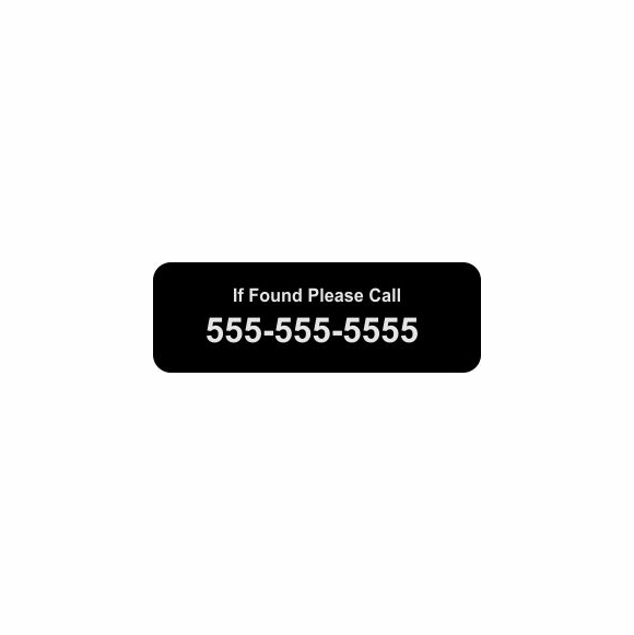 Drone Registration Number Sticker
