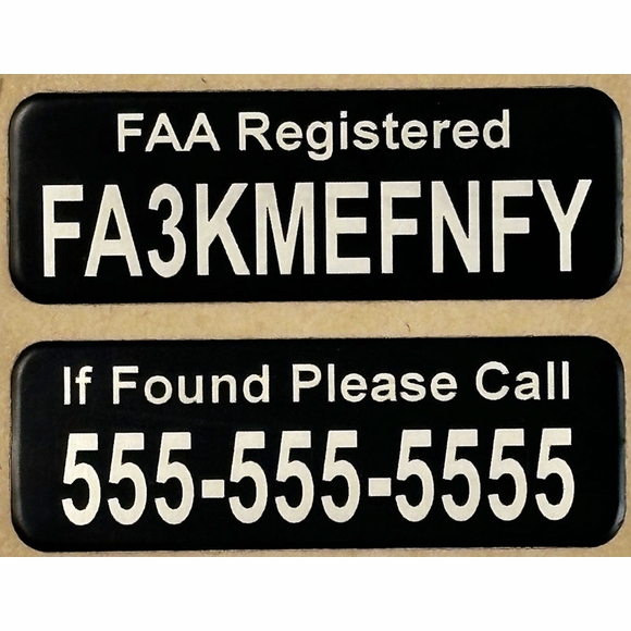 Drone Registration Stickers - Customized ID Tags Set with FAA Number ...