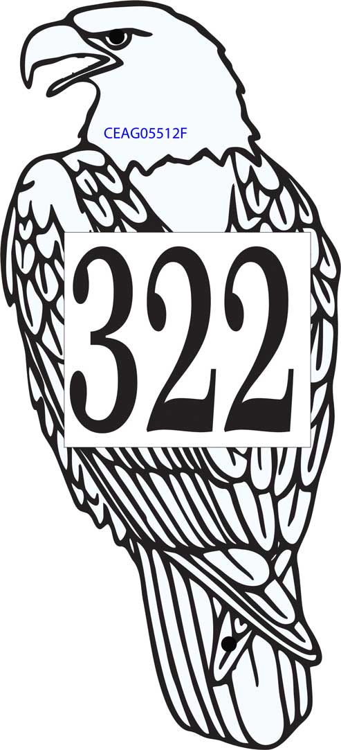 Eagle House Number Address Plaque