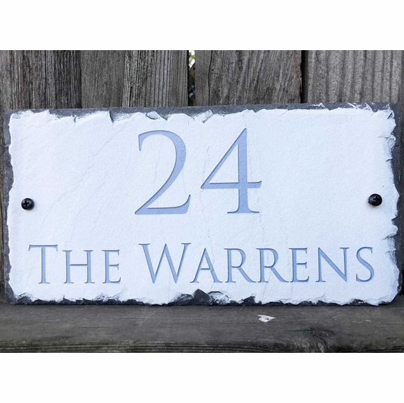Eggshell Slate Address Plaque
