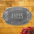 3 Line Address Sign Embellished Oval
