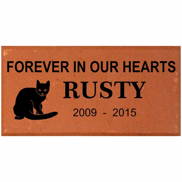 Engraved Cat Memorial Brick